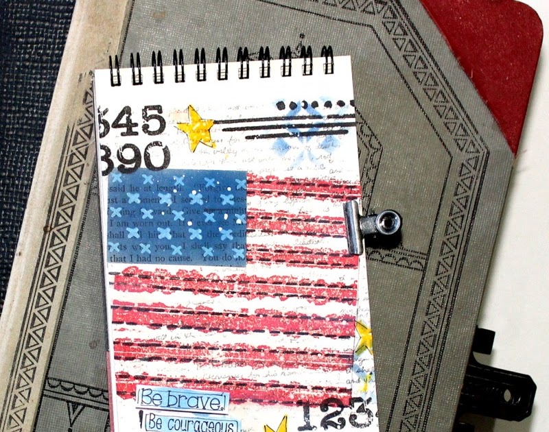 crafty goodies: USA Flag Art Journal Page with Creative Worship by ...