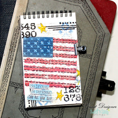 crafty goodies: USA Flag Art Journal Page with Creative Worship by ...
