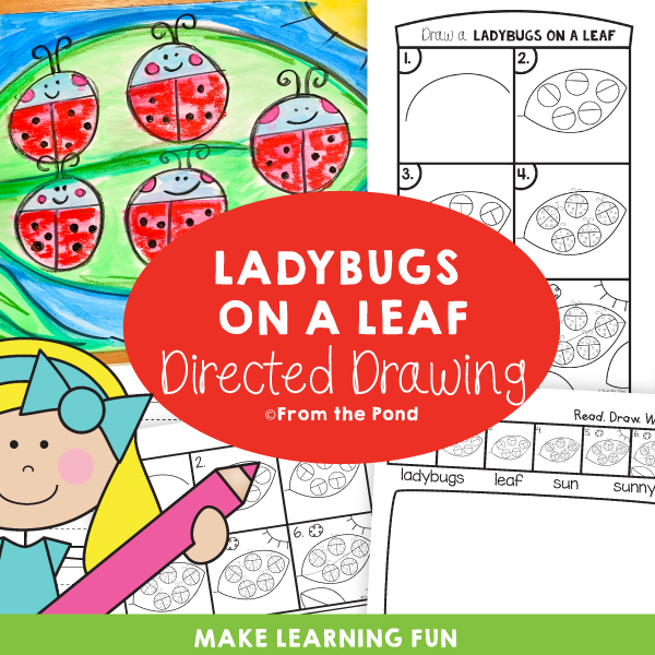 Ladybugs on a Leaf Art Project for Kids | From the Pond