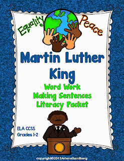 LMN Tree: Martin Luther King Literacy Activities, and Freebie
