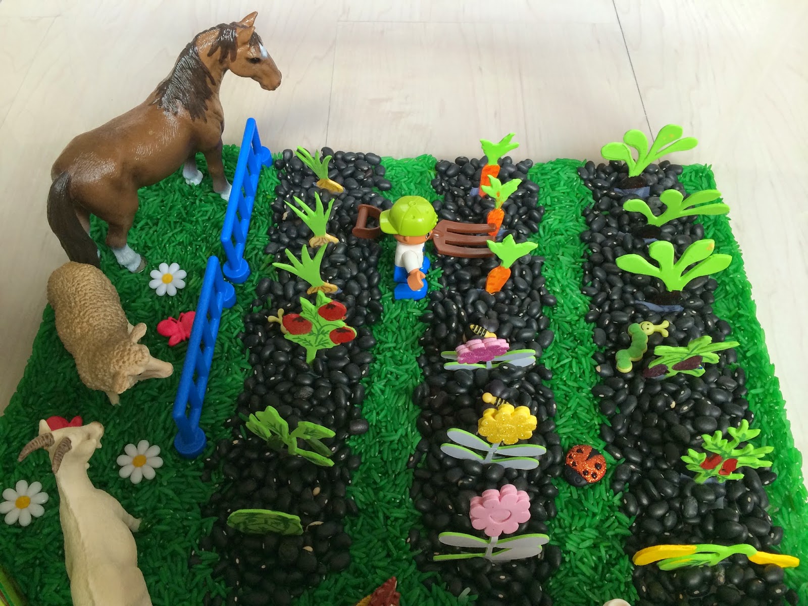 Creative Projects for Kids: Farm Garden Sensory Bin