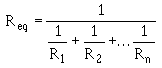 programming in C: Equivalent resistance of n parallel resistors