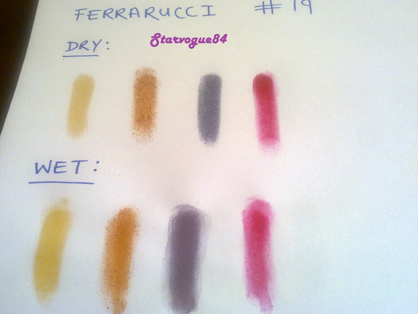 Star Vogue: Ferrarucci Eyeshadow Palette #19- Part Three
