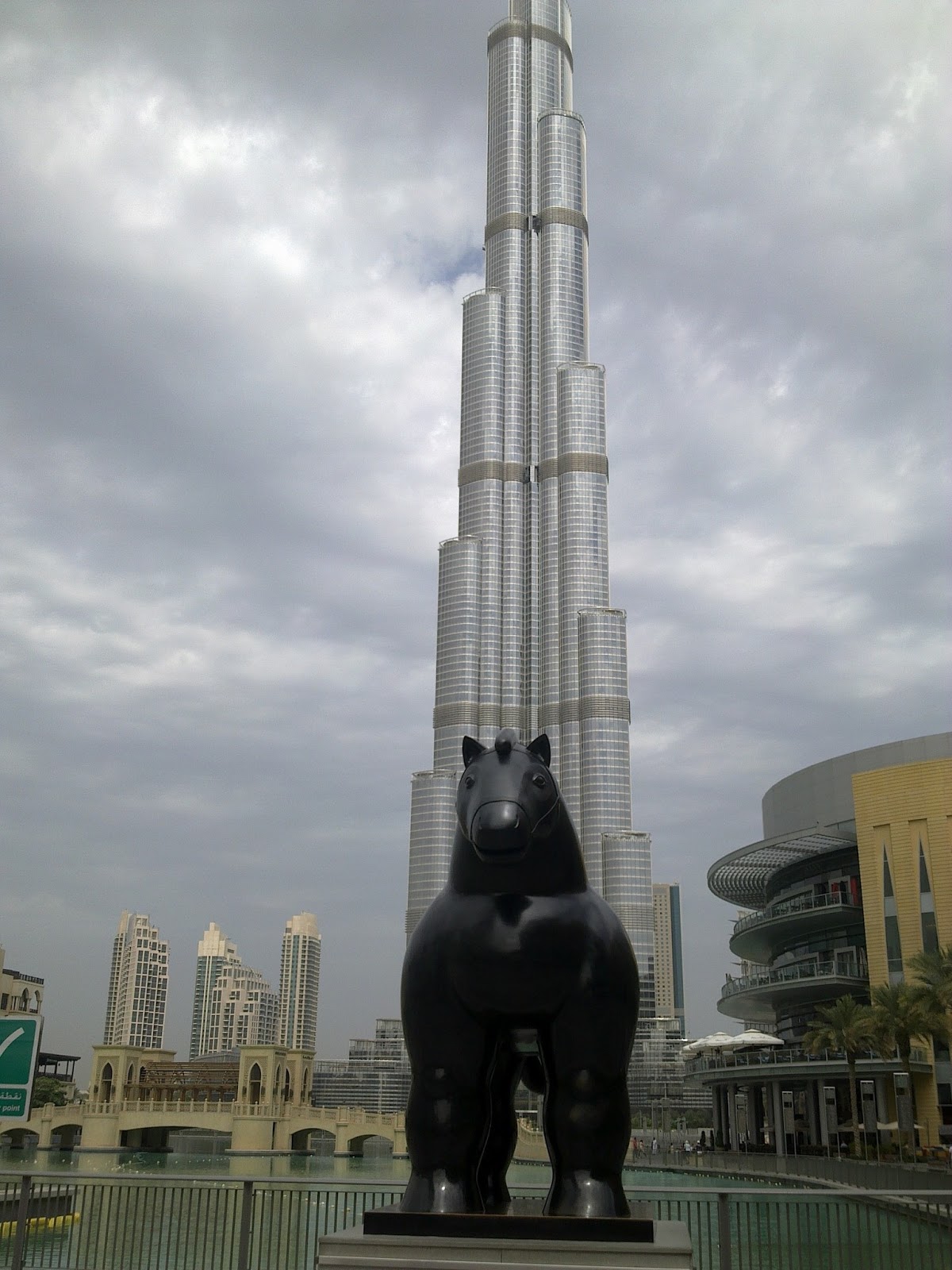 Burj Khalifa And Statue From Dubai