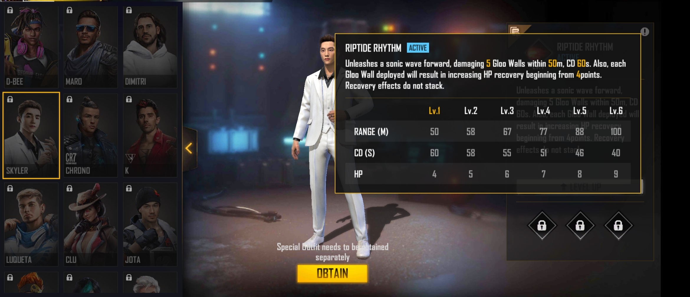 BEST FREE FIRE CHARACTERS IN 2021