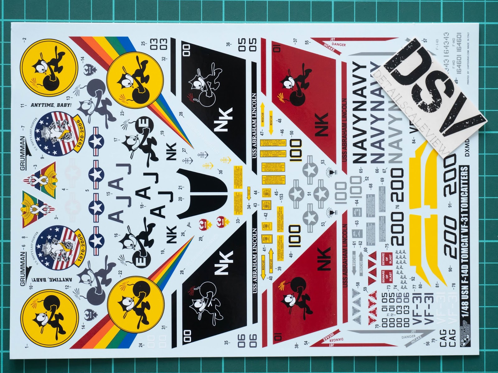 DXM Decals 1/48 F-14D Tomcat USN VF-31 (91-4235) - DetailScaleView