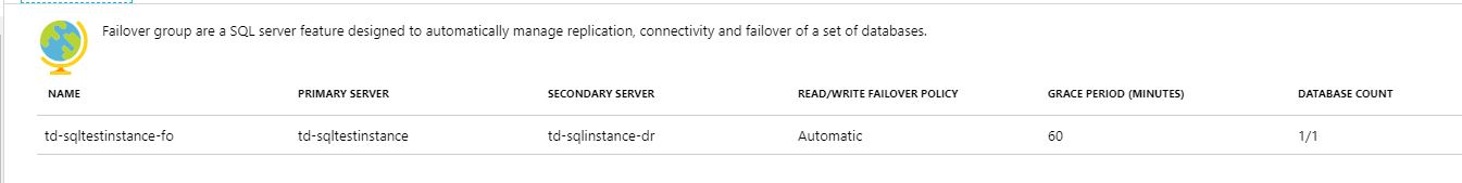 SQL Server Technet: Configure SQL Azure Auto-Failover Group - Azure Portal