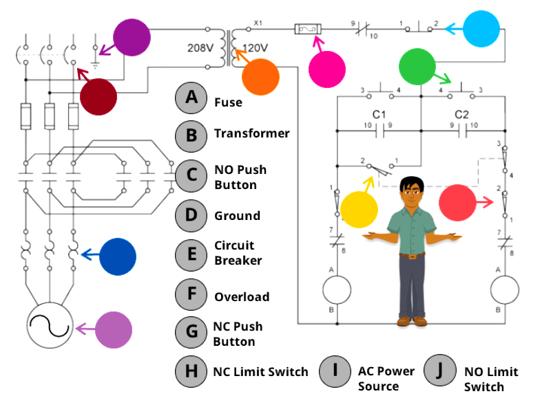 Label the Electrical Circuit Schematic