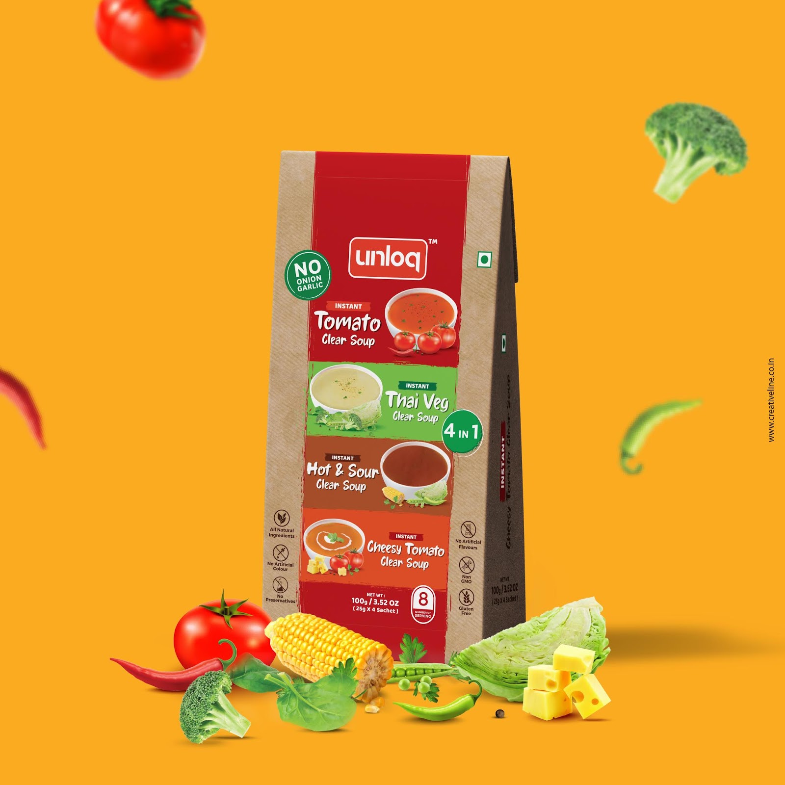 Unloq Instant Soup – Packaging Of The World