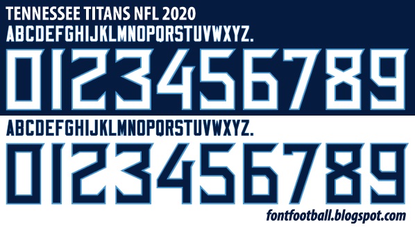 FONT FOOTBALL: Font Vector Tennessee Titans NFL 2020 kit