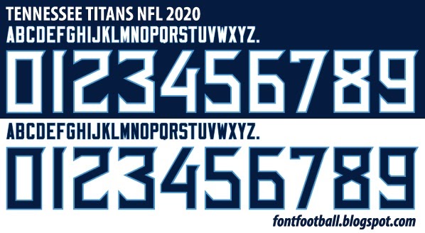 FONT FOOTBALL: Font Vector Tennessee Titans NFL 2020 kit