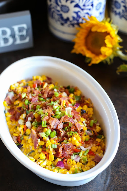 Where Your Treasure Is: Creamy Confetti Corn with Bacon