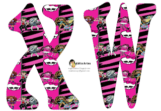 Alfabeto con Monster High de fondo. - Oh my Alfabetos!