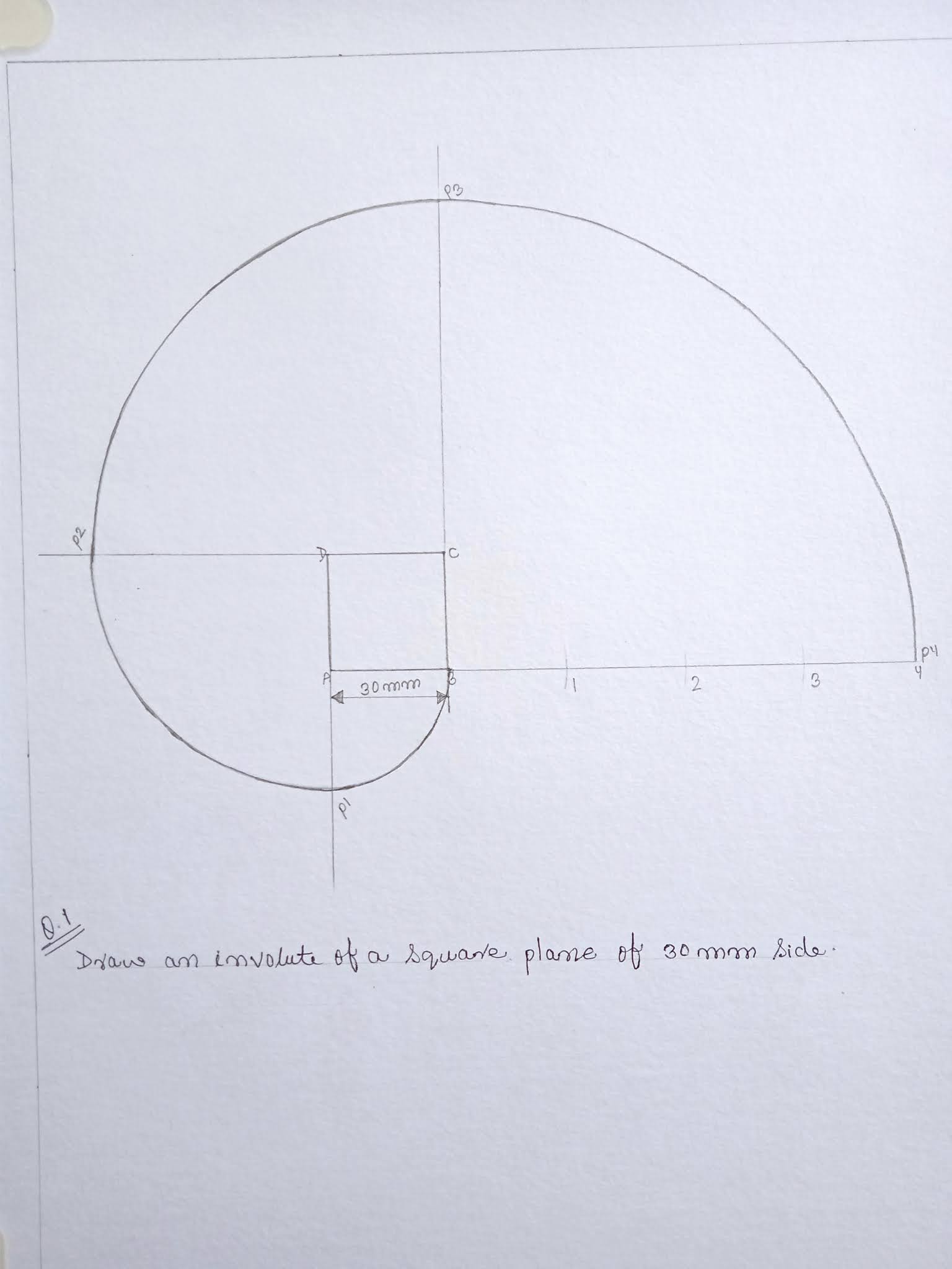 Involute with normal and Tangent//Engineering Drawing