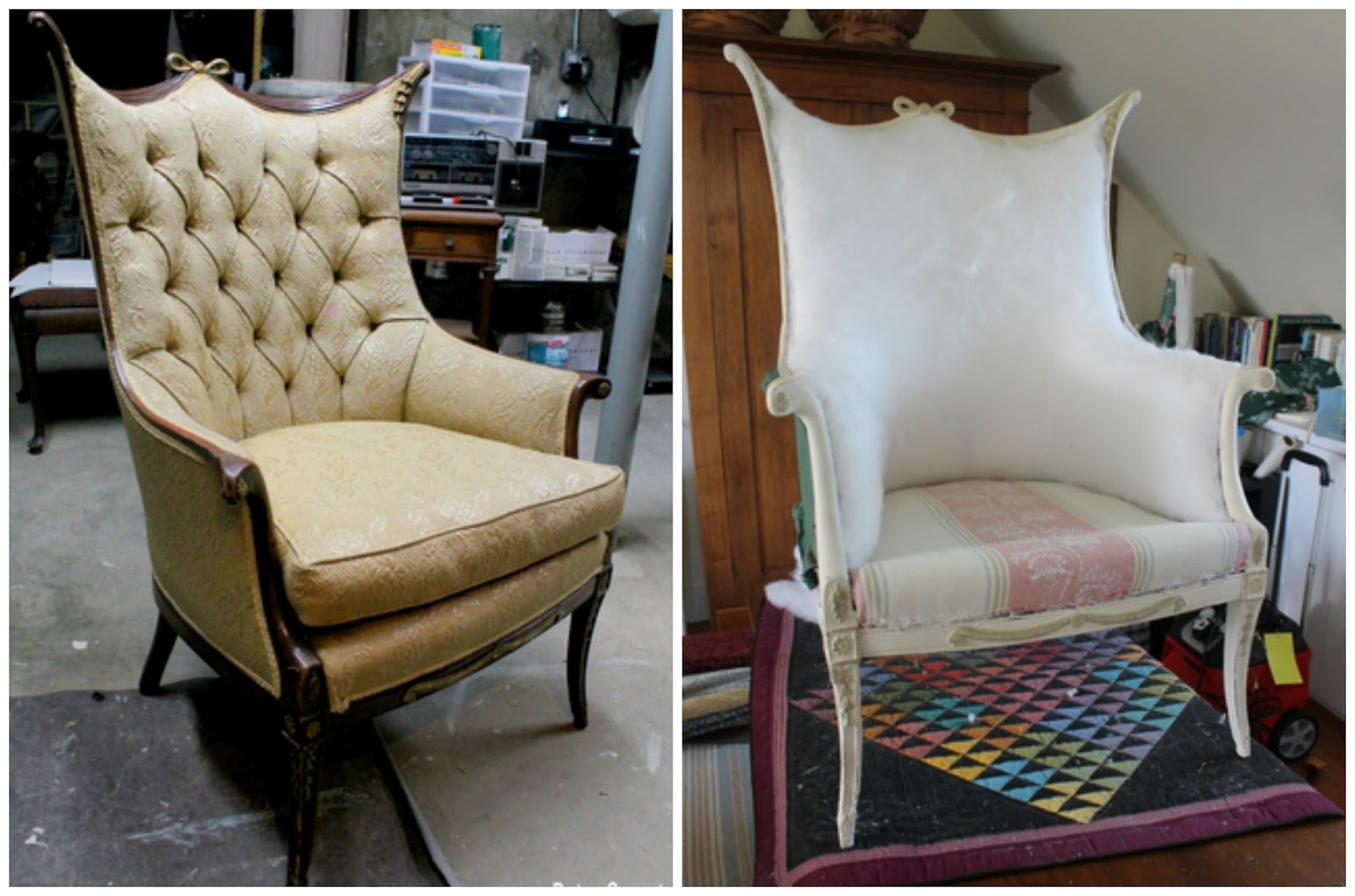 Betsy Speert's Blog: Upholstering the Inside Back of an Arm Chair
