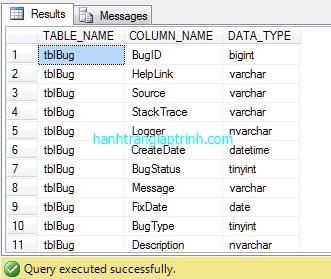 Lập Trình .NET: Lấy thông tin các column và table từ INFORMATION_SCHEMA ...