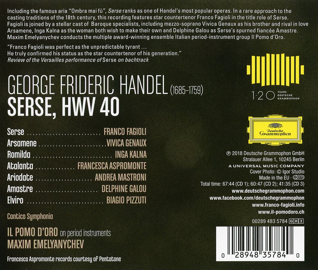 makdelart - classique: Handel - Serse (Il Pomo d'Oro, Maxim ...