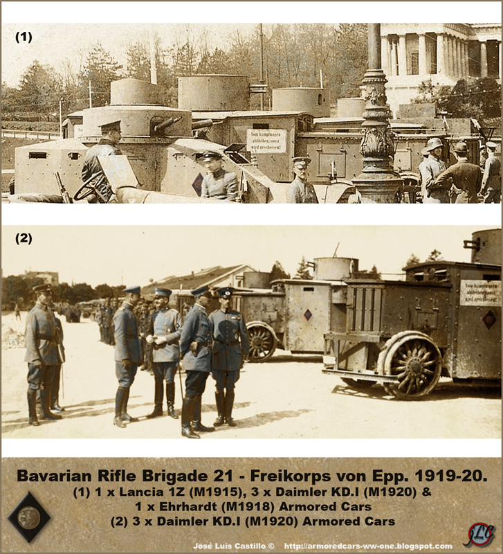 Armored Cars in the WWI: Bavarian Rifle Brigade 21 - Freikorps von Epp ...