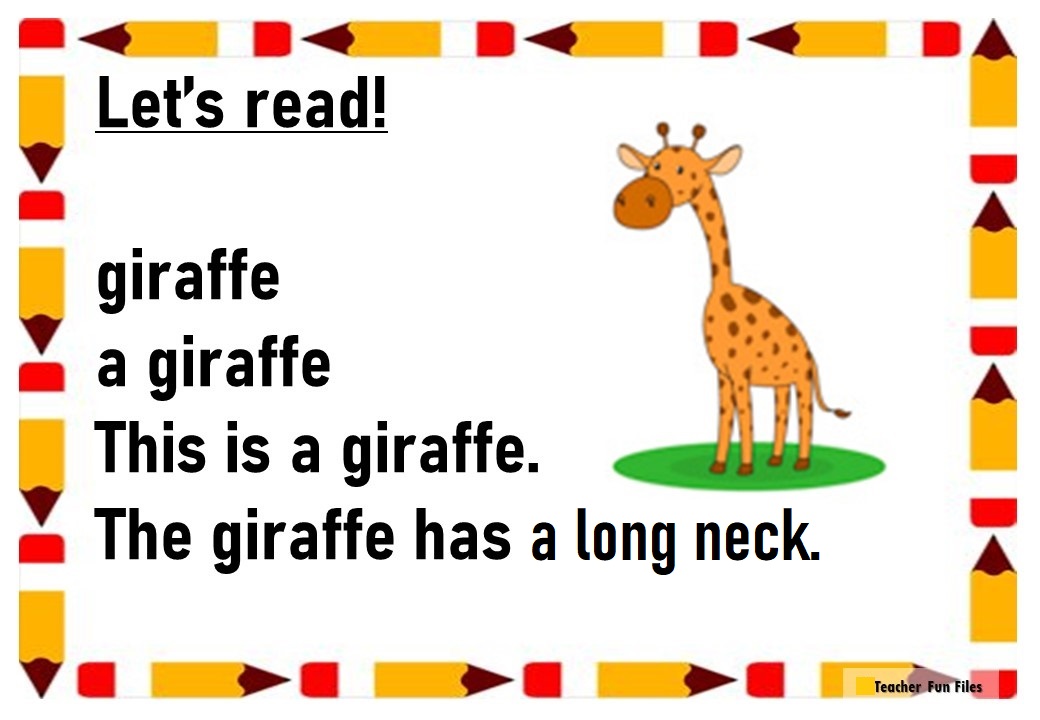 Teacher Fun Files: English Reading Cards