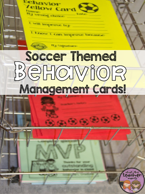 What the Teacher Wants!: Management Monday: Soccer Themed Behavior Cards