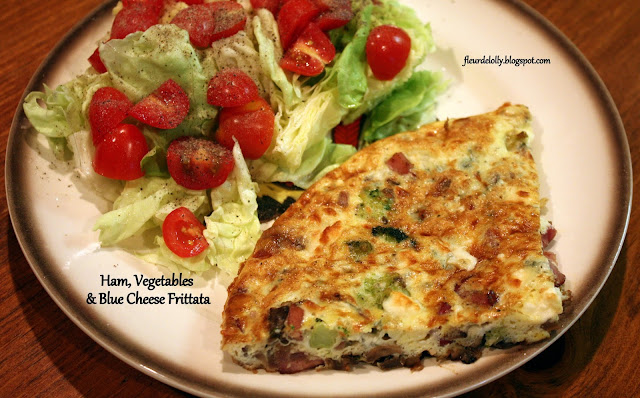 Fleur de Lolly: Ham, Vegetables & Blue Cheese Frittata