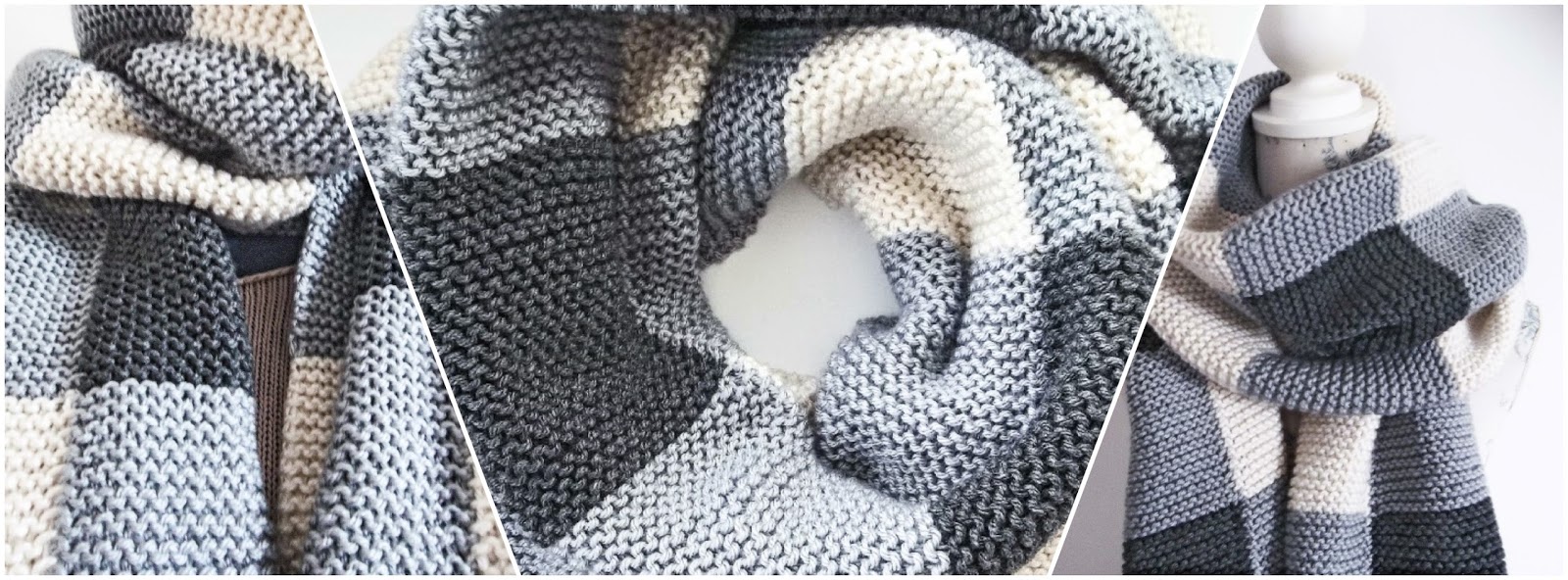 Aran Check Scarf Knitting pattern