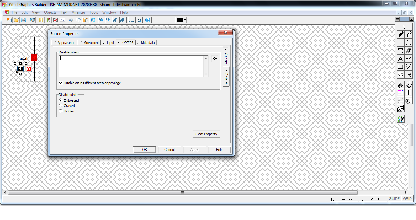 Button Confirm CITECT SCADA | Mekanik Elektronik Informatika