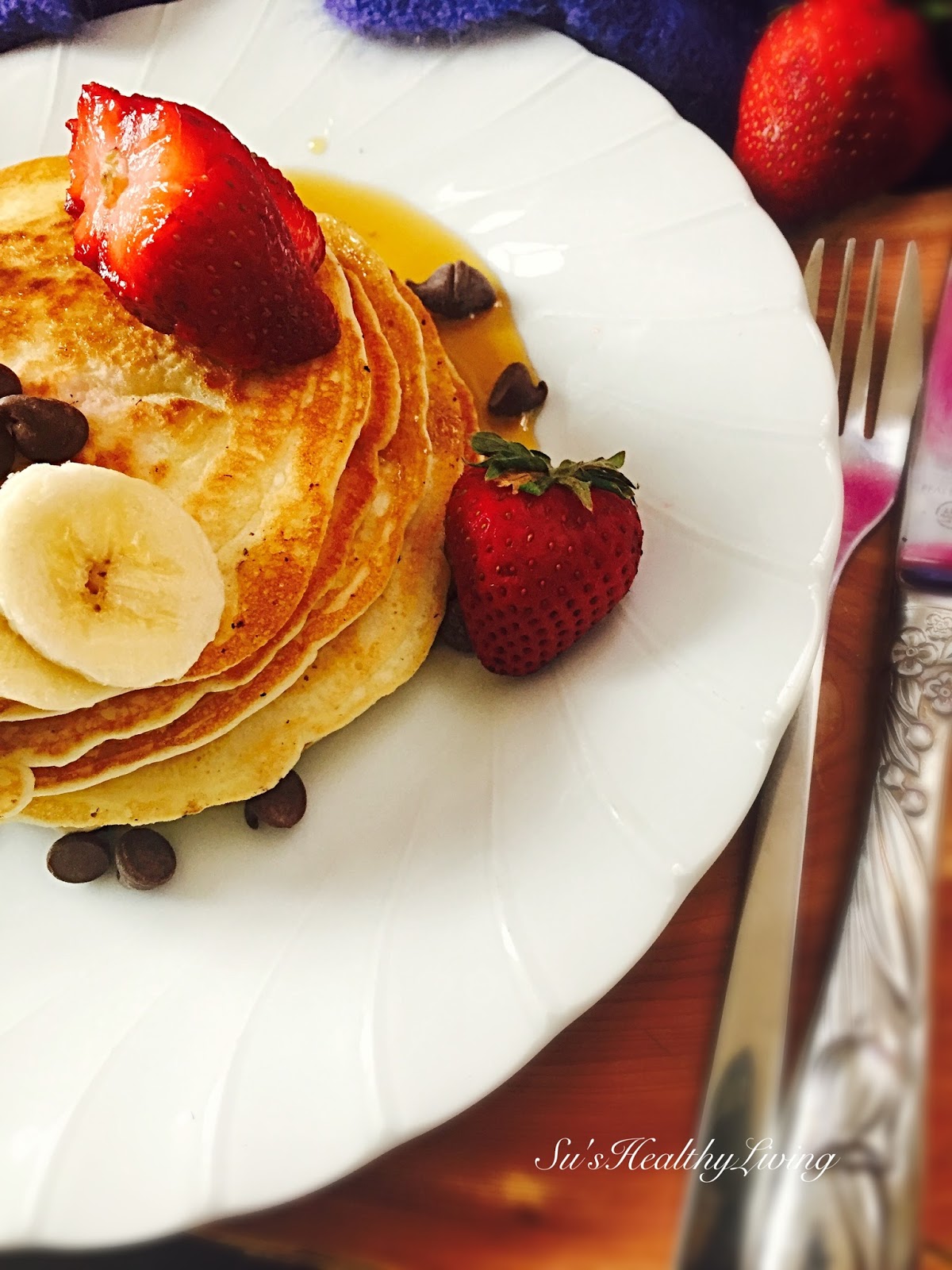 Su'sHealthyLiving: Pancakes with varied toppings