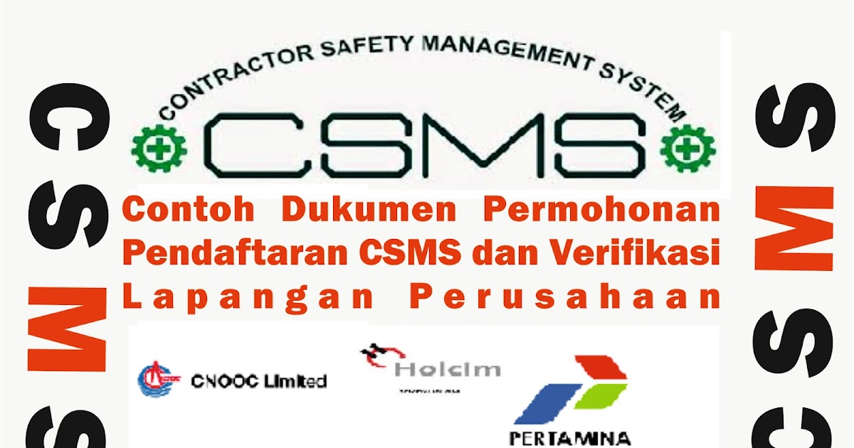 Contoh Dukumen Permohonan Pendaftaran CSMS dan Verifikasi Lapangan ...