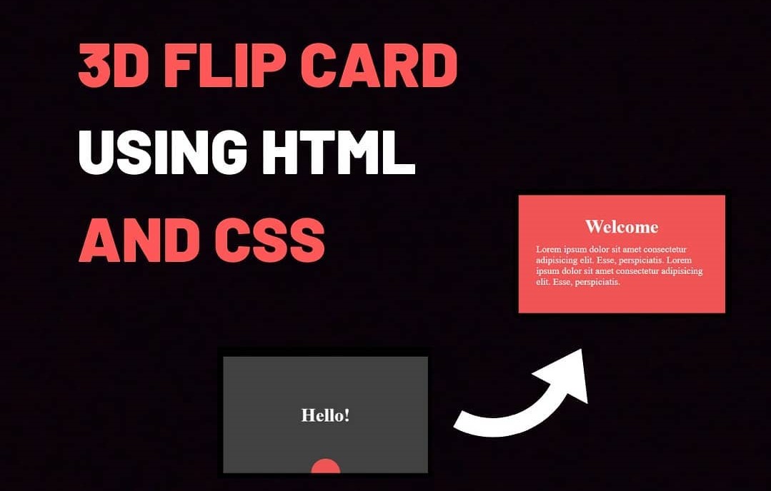 3D flip card using html and css. 3D flip card using html and css.