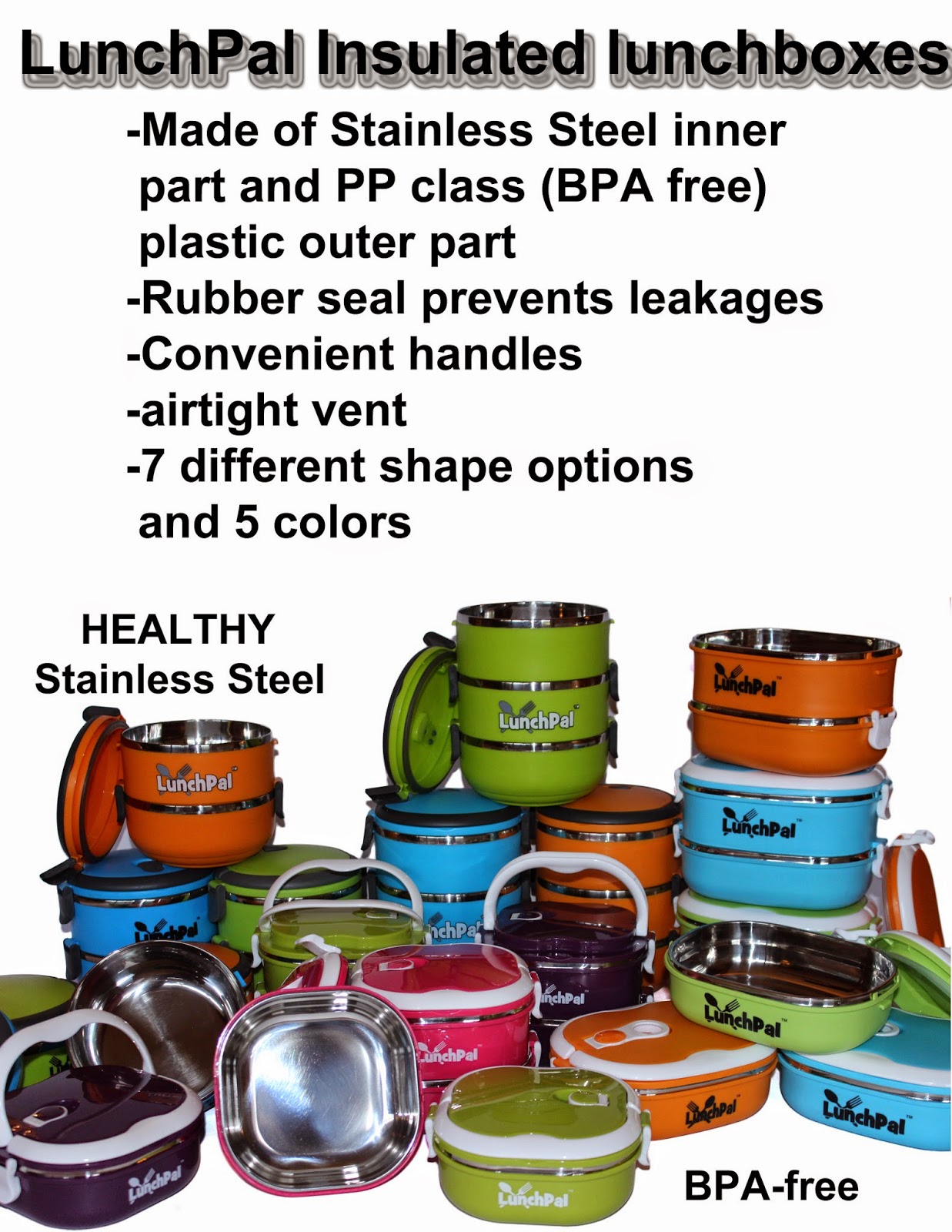 Lunchpal Lunch Boxes: Thermal insulated lunch box, thermos, bento ...