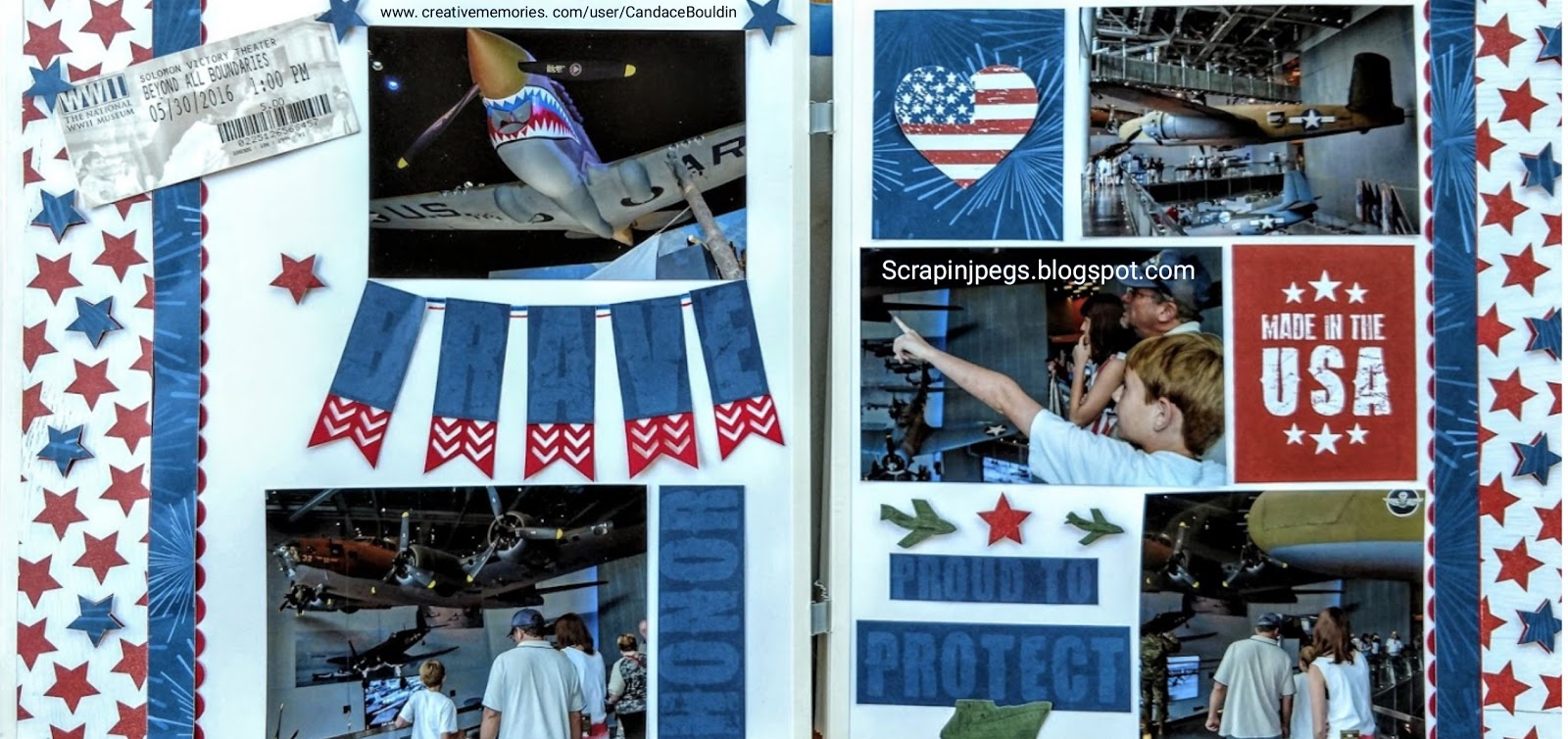 Scrapin' Jpegs: Patriotic Summer Blog Hop Stop #5 Scrapbook Layout with ...