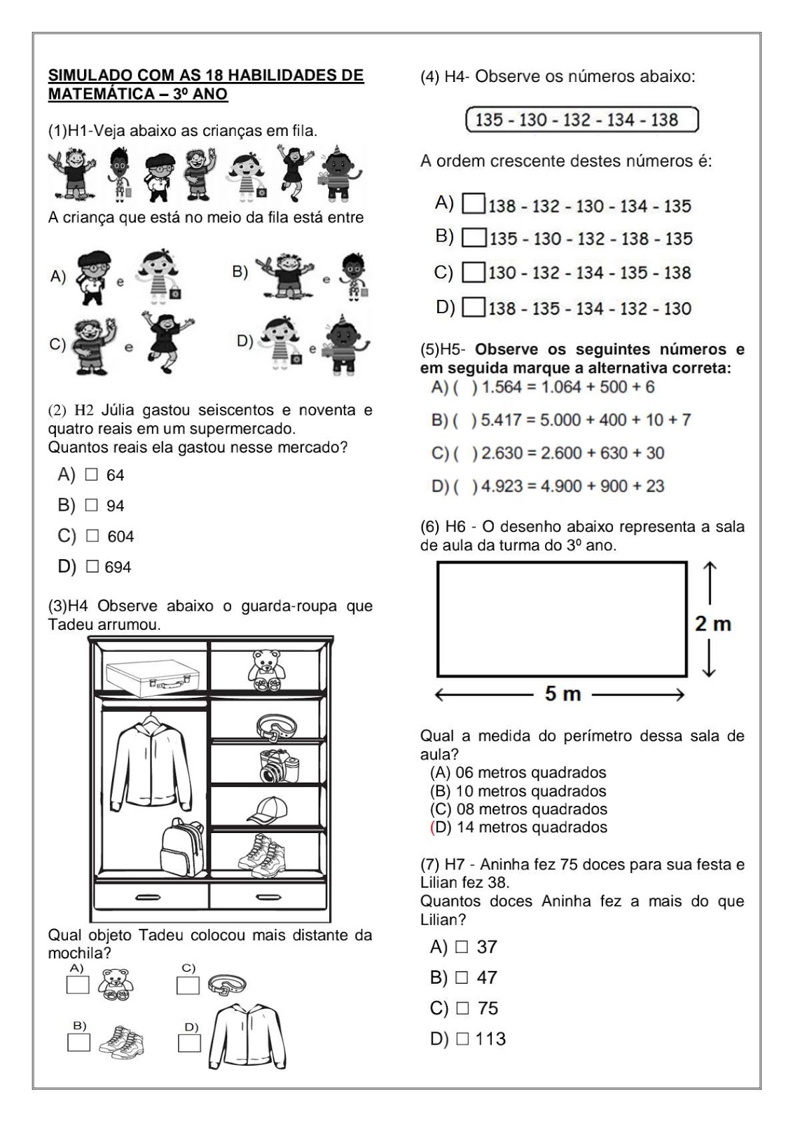 Simulados 3 Ano Fundamental - BRAINCP