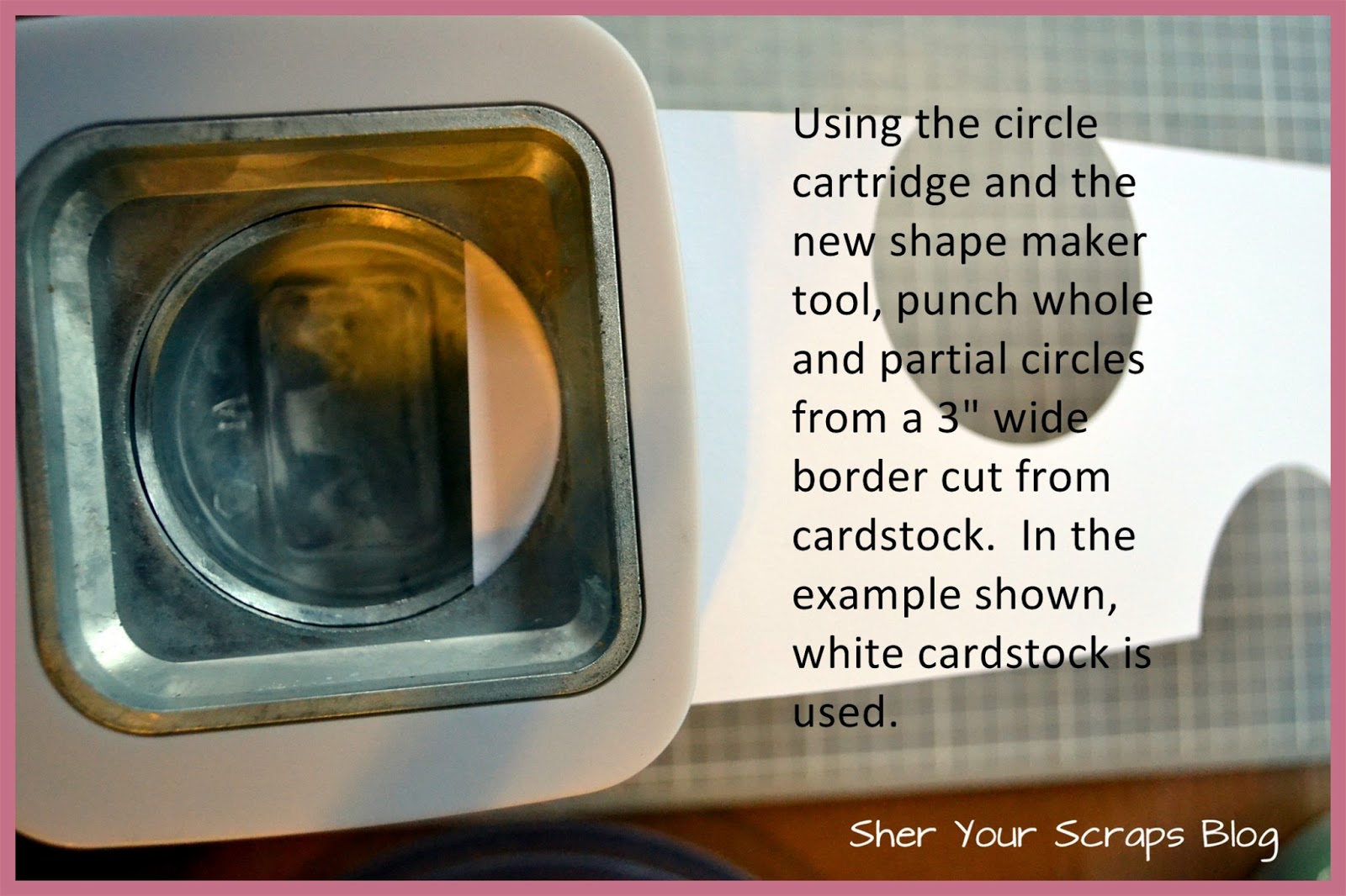 Sher Your Scraps: Reverse Circle Borders: NSD 2013 Tutorial