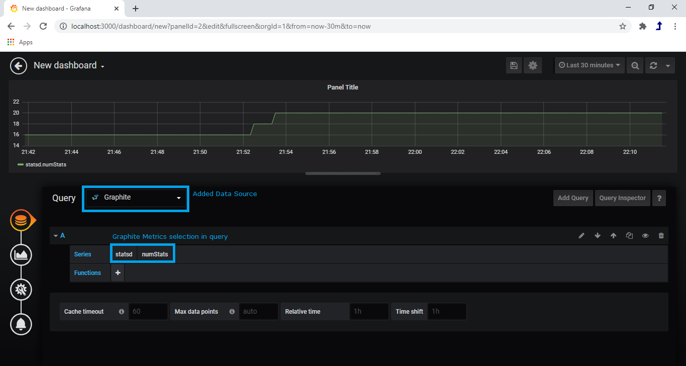Azure Blaze: How to add a Graphite as data source in Grafana.