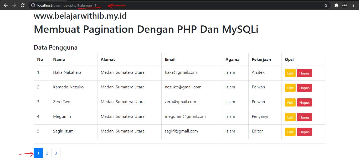 Tutorial PHP Pemula Part 17 : Cara Membuat Pagination Dengan PHP Dan ...