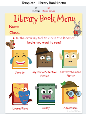 The Library Voice: Buncee Library Book Menus Are Here!
