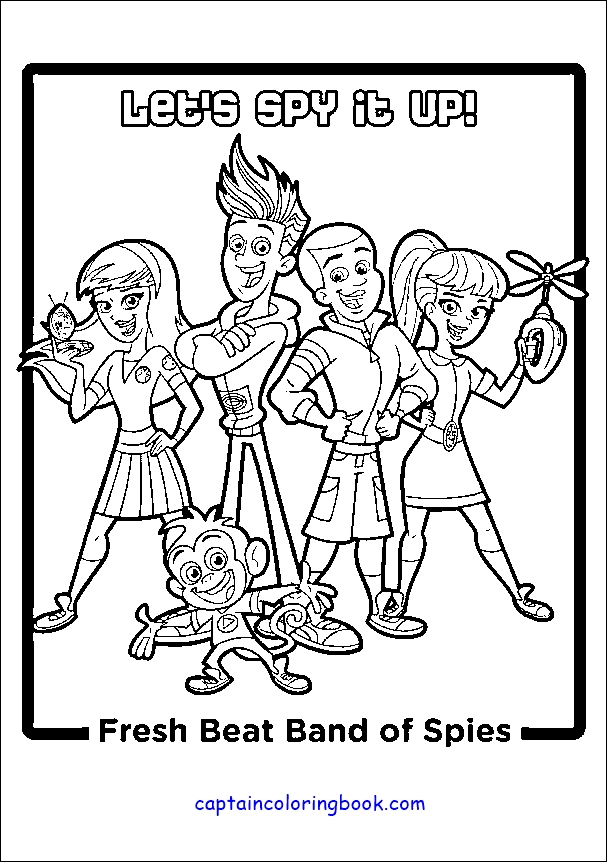 Fresh Beat Band Coloring Pages Sketch Coloring Page