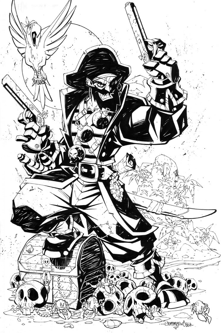 Red J :: A Blog of Art by Jon Sommariva: Pirates pencils to inks and NYCC