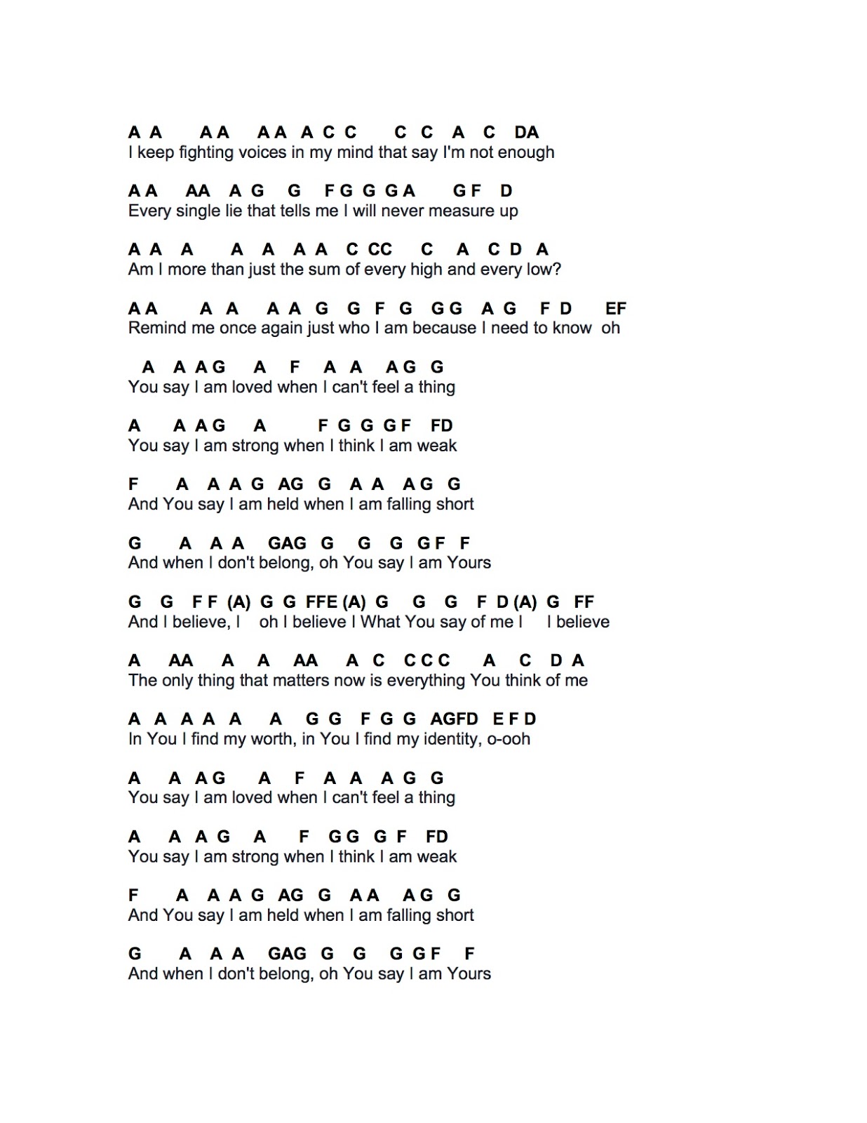 Flute Sheet Music: You Say