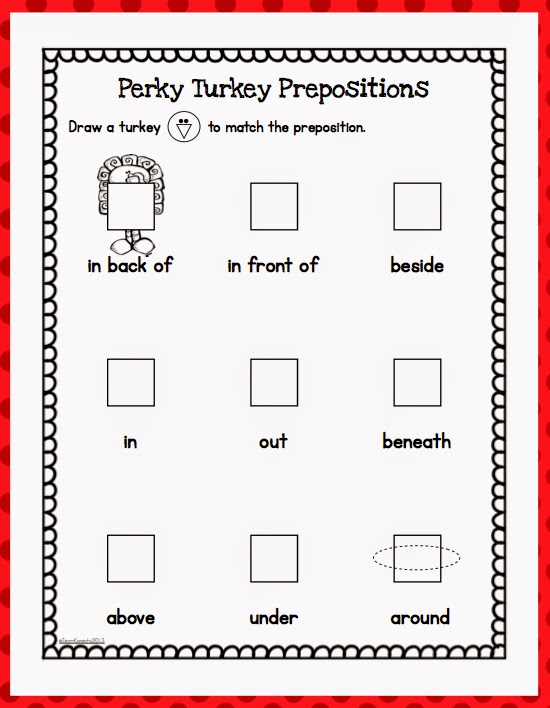 Classroom Freebies Too: Turkey Prepositions