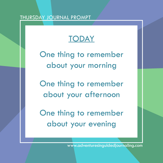 Adventures in Guided Journaling: Thursday Journal Prompt