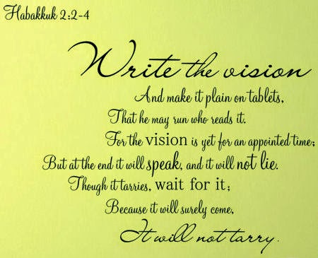 Suite T- The Author's Blog: Write the Vision