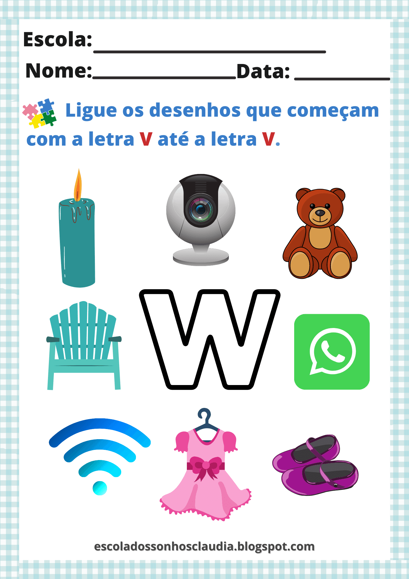 Atividade Letra W Educação Infantil - RETOEDU