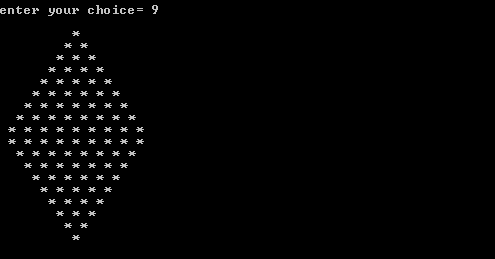 Diamond shape program of c++ using For loop | Programming BLog
