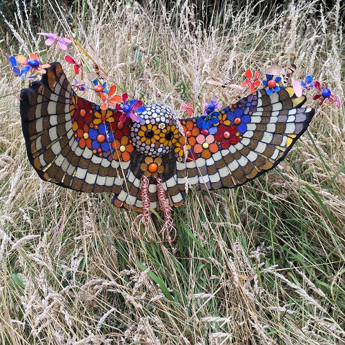 My Owl Barn: Artist Turns Birds in Flight Into Bright and Bold Mosaic ...