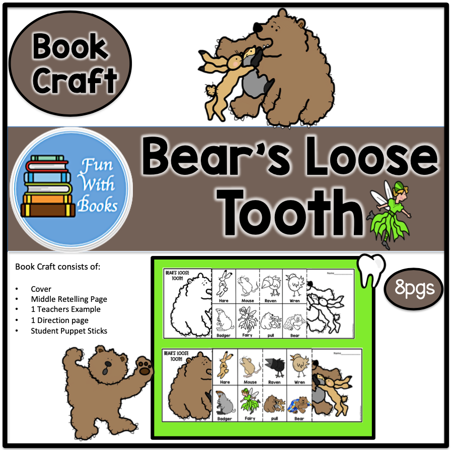 BEAR'S LOOSE TOOTH BOOK CRAFT ~ Book Units by Lynn