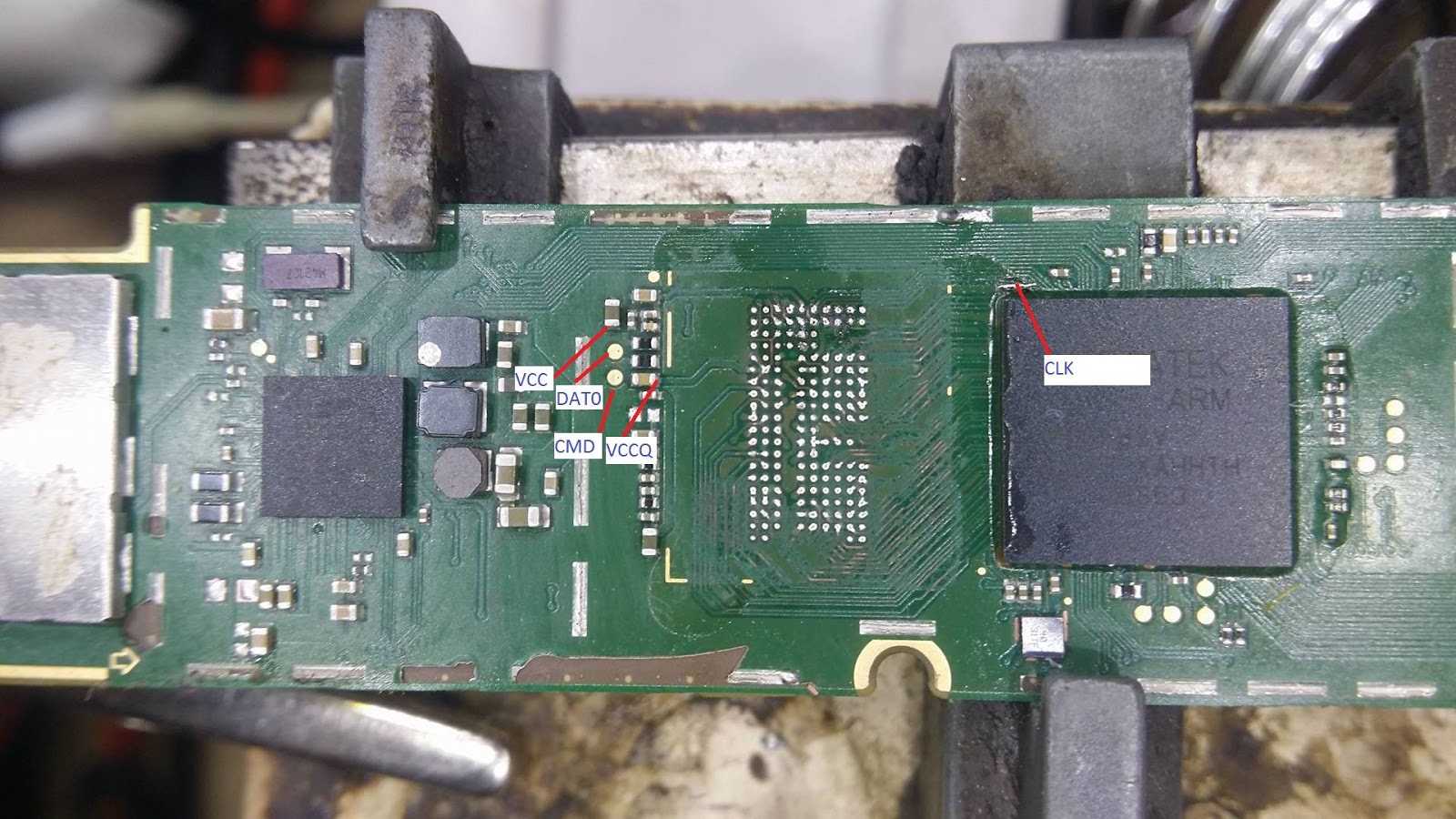 Huawei G730-U10 emmc isp pinout