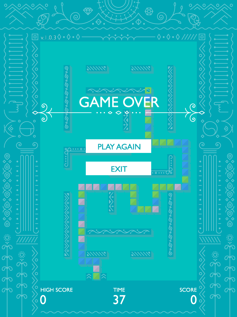 Grid Snake ~ vuifah illustrations