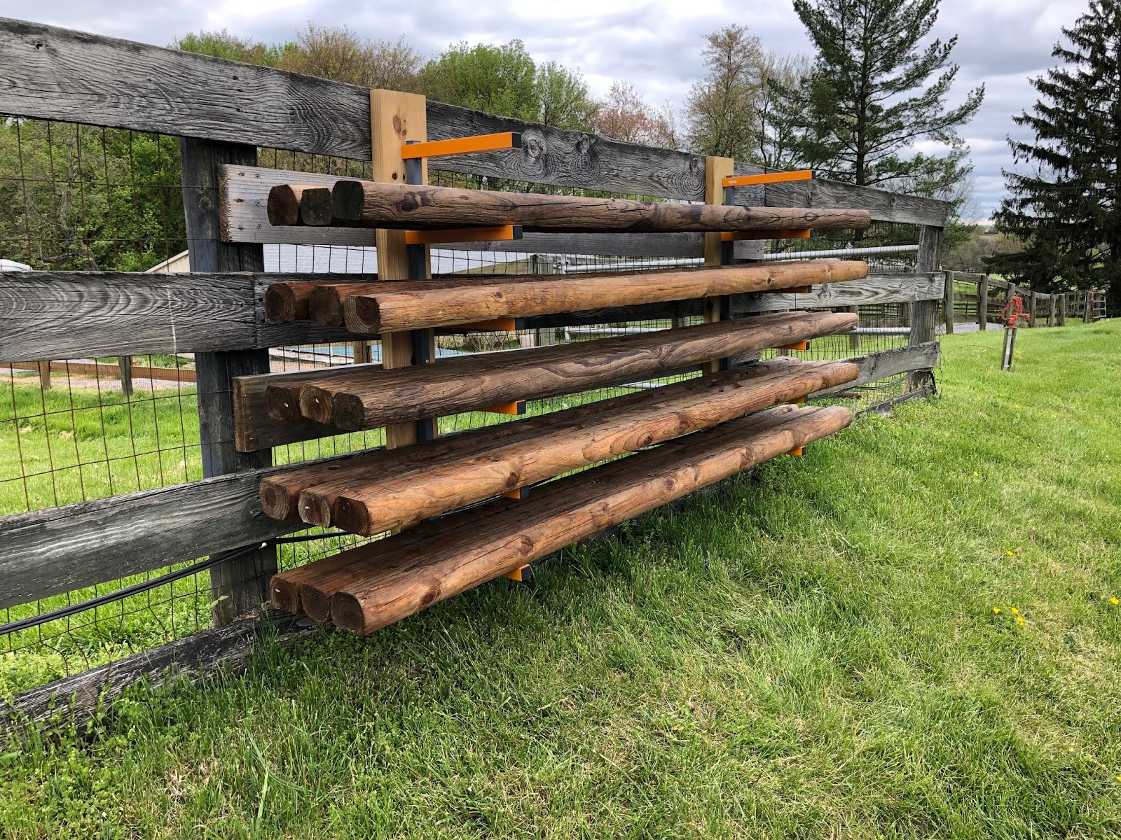 Building & Managing the Small Horse Farm: Jump Pole Storage